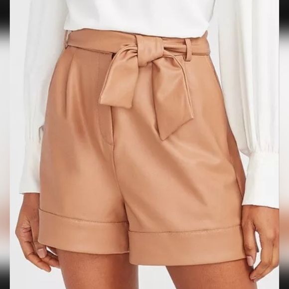 Express | Shorts | Express Extreme High Rise Midi Faux Leather Shorts ...